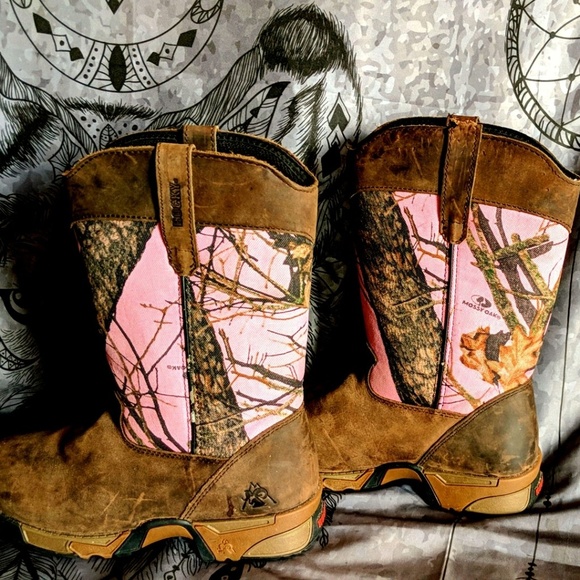 Rocky | Shoes | Rocky Pink Camo Boots | Poshmark